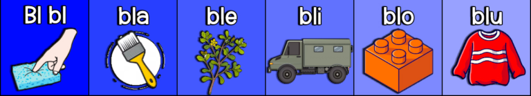 Palabras con bla ble bli blo blu - Material Educativo y Material Didáctico Maestra Judith