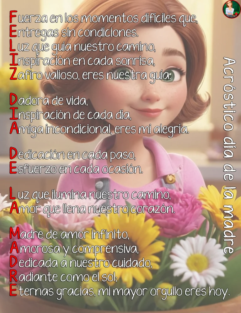 Acróstico día de la madre - Material Educativo y Material Didáctico ...